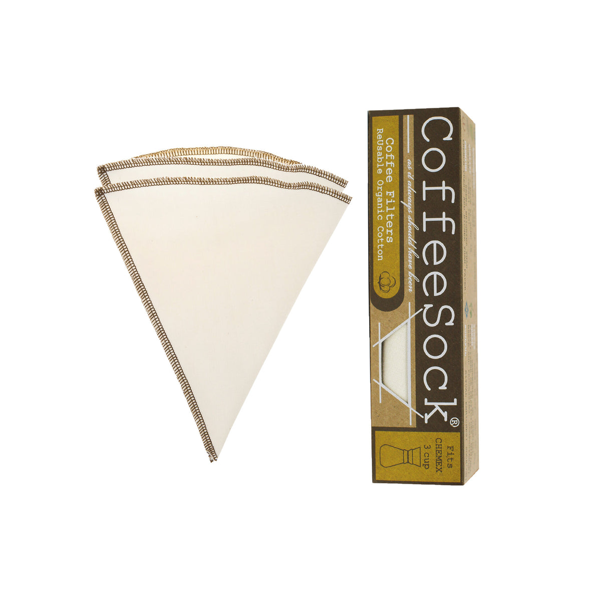 CHEMEX 3 reusable cotton coffee filter - | CoffeeSock – EcoFreax