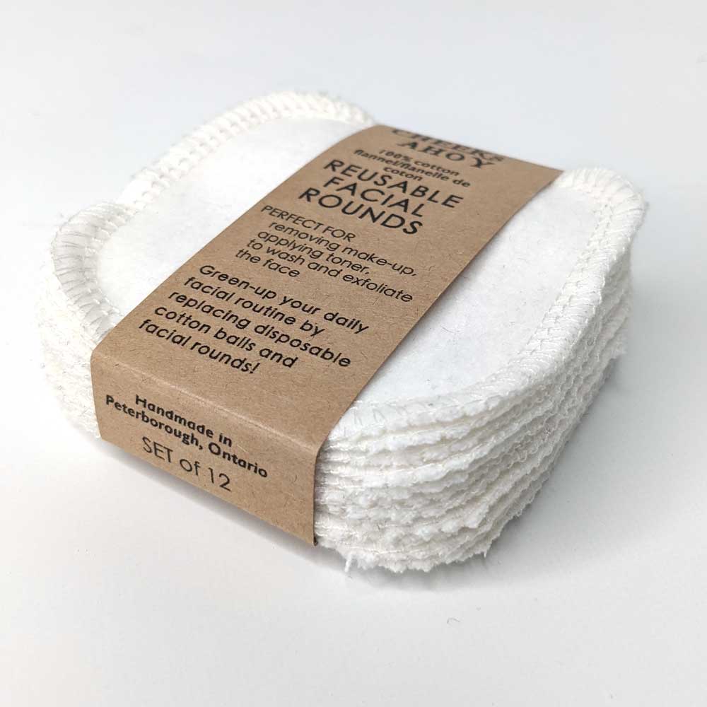 organic cotton flannel reusable facial rounds – EcoFreax