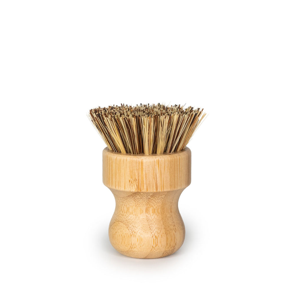 mini scrub brush bamboo dish scrubber (sisal or coconut) – EcoFreax