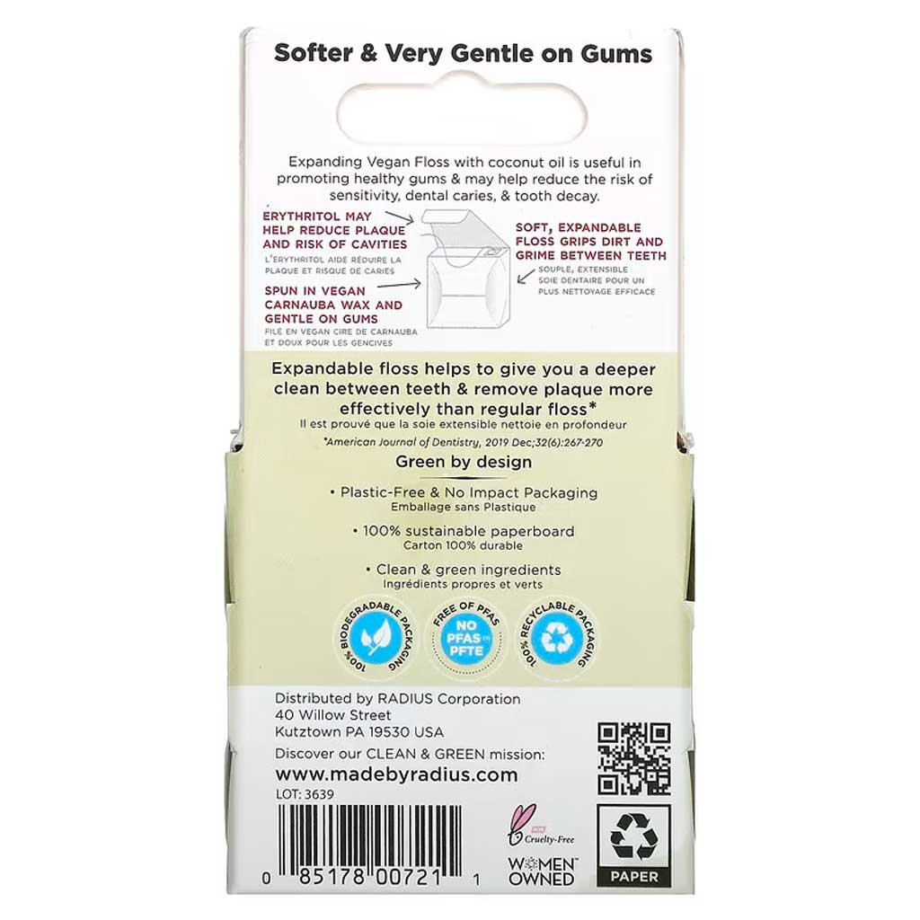 RADIUS Vegan Sponge Adult Floss | Clove Cardamom – EcoFreax